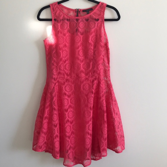 Dresses | Hot Pink Lace Dress | Poshmark